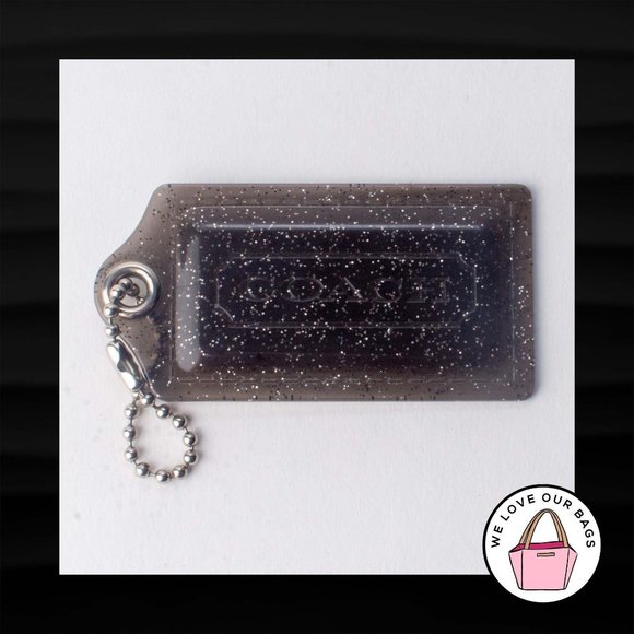 Coach | Accessories | Coach 35 Xl Poppy Black Glitter Plastic Key Fob ...